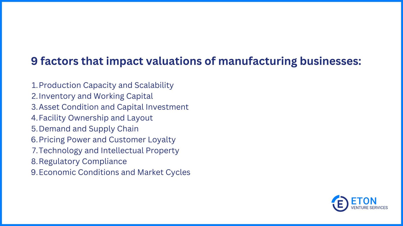 How to Value a Manufacturing Firm (And Account for Intangibles)